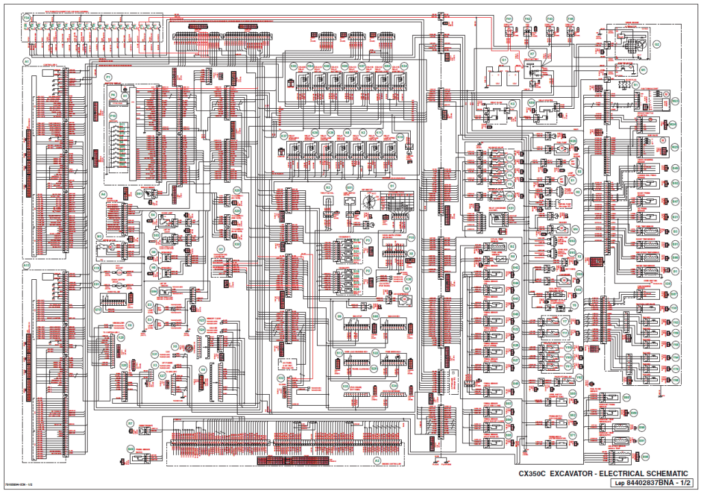 Case CX350C Excavator Complete Wiring Diagram Electrical Sys